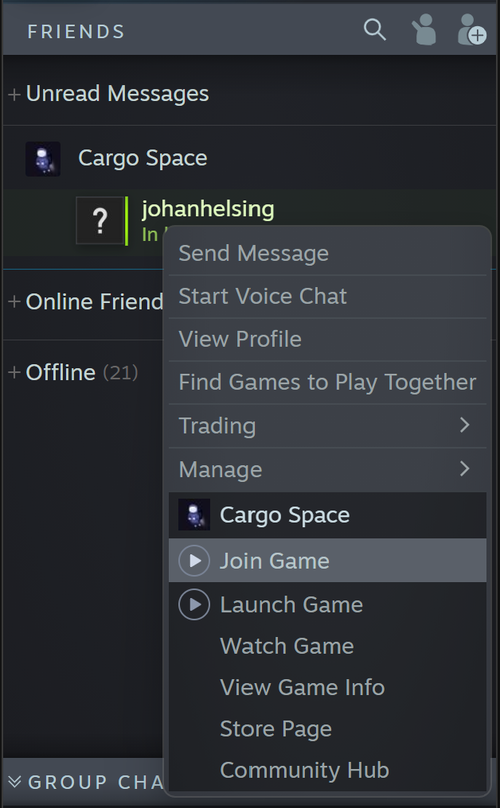 Cargo Space devlog #6 - Steam integration, lobbies, chat Cargo Space devlog #6 - Steam integration, lobbies, chat